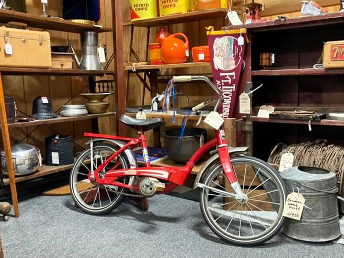 The childhood dream machine—this vintage bicycle with its banana seat and high-rise handlebars practically screams "Summer of '75!"