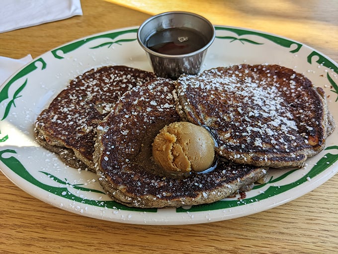 Buckwheat pancakes dusted with powdered sugar, a scoop of butter slowly melting – breakfast elevated to an art form that's worth getting out of bed for.