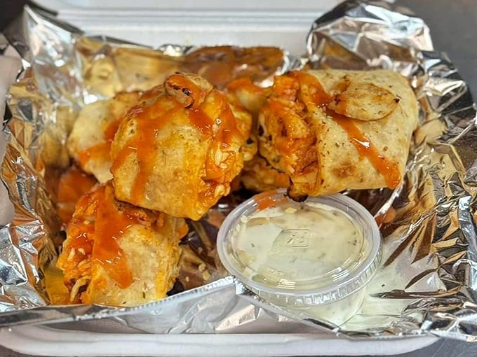 Buffalo chicken rolls – where buffalo wings and pizza rolls had a delicious baby. That dipping sauce is practically begging to be introduced to these beauties.