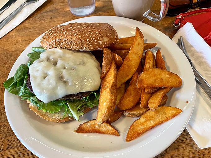 A burger that reminds you why classics became classics, with fries cut thick enough to actually taste the potato inside.