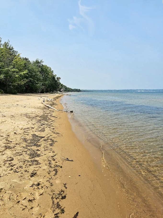 Crystal clarity reveals Brimley's sandy bottom – Superior on a calm day is nature's version of a glass-bottom boat tour.