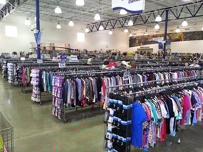 The clothing forest—where patient shoppers are rewarded with designer labels hiding among everyday brands.