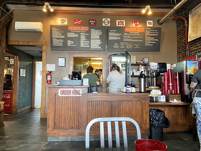 Where the magic happens—the ordering counter where dreams are placed and breakfast wishes are granted by the kitchen wizards behind the scenes.