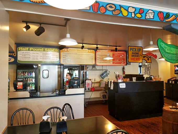 The ordering counter—where dreams are spoken aloud and transformed into edible reality. "I'll have the Reuben" never sounded so profound.