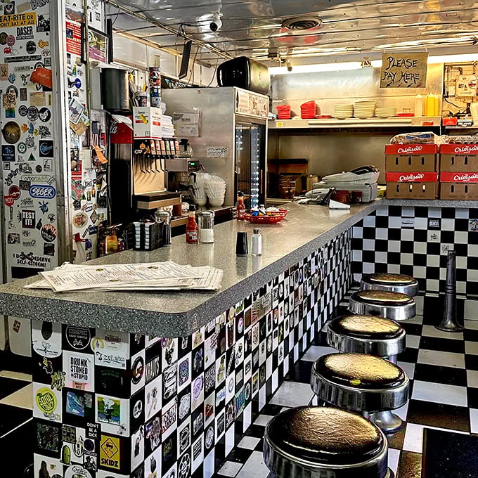 Counter seating at Fleetwood isn't just about efficiency—it's front-row tickets to the greatest show on earth: breakfast being made with practiced precision.