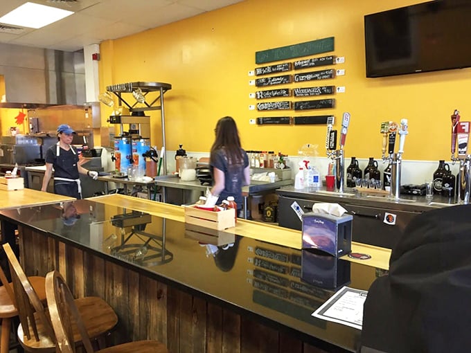Behind the counter is where the magic happens—the transition point between smoker and plate, where barbecue dreams become delicious reality.