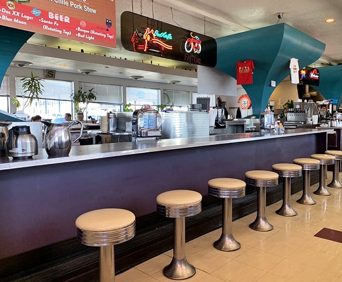Classic counter seating where solo diners never feel alone, just part of the Owl's extended family of food enthusiasts.