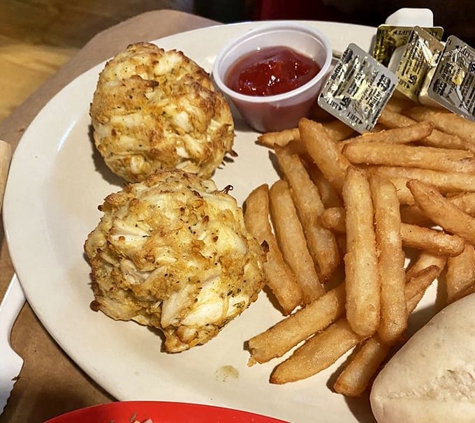 These crab cakes aren't just good—they're the kind that make Marylanders nervously look over their shoulders wondering if Delaware is gaining on them.