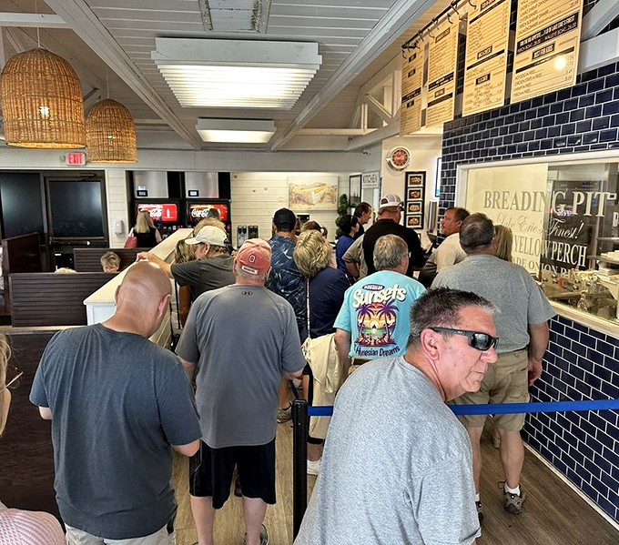 The line forms early for Lake Erie's bounty – a queue of hungry pilgrims that speaks volumes about what awaits at the ordering counter.