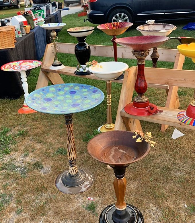 These aren't just birdbaths—they're sculptural garden statements, each one transforming an ordinary lawn into a whimsical outdoor gallery.
