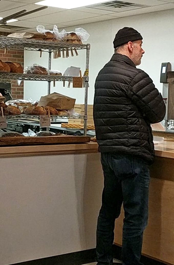 The anticipation of selecting your bread is half the pleasure. Behind every customer is the internal debate of "How many loaves is too many?"