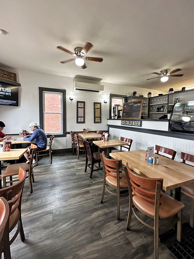 Tables spaced for conversation, ceiling fans gently spinning overhead – the stage is set for memorable meals and morning revelations.