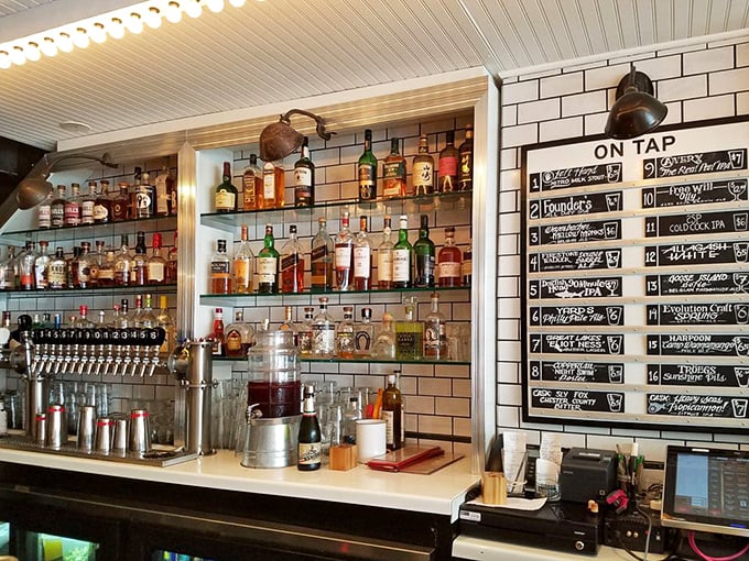The tap list board isn't just a menu—it's a roadmap to happiness, with each beer offering a different route to get there.