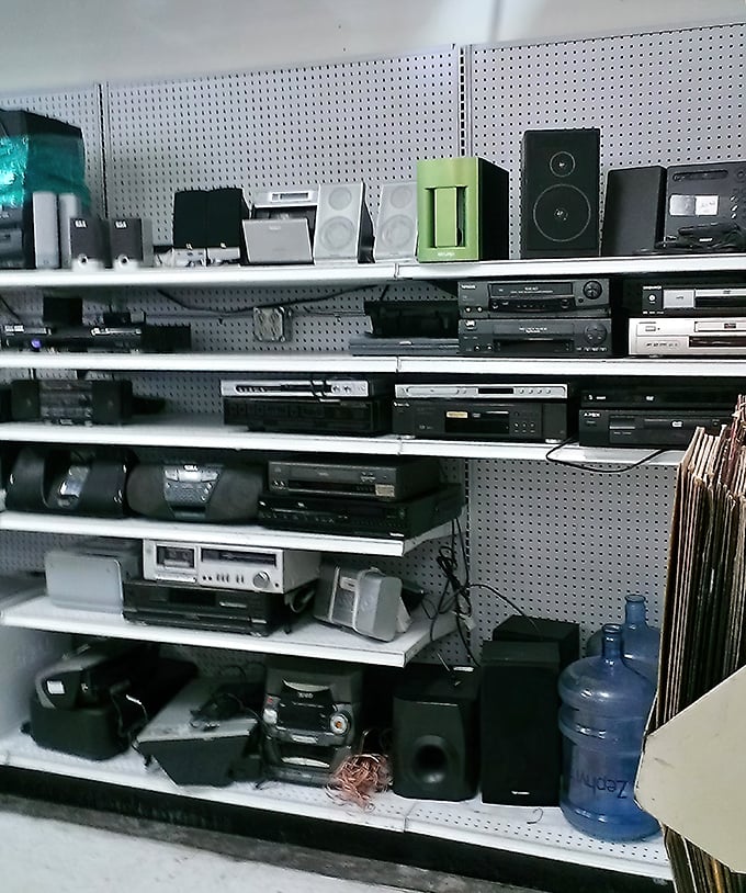 Audio equipment waits patiently to bring music back to life in homes across the greater Tampa area.