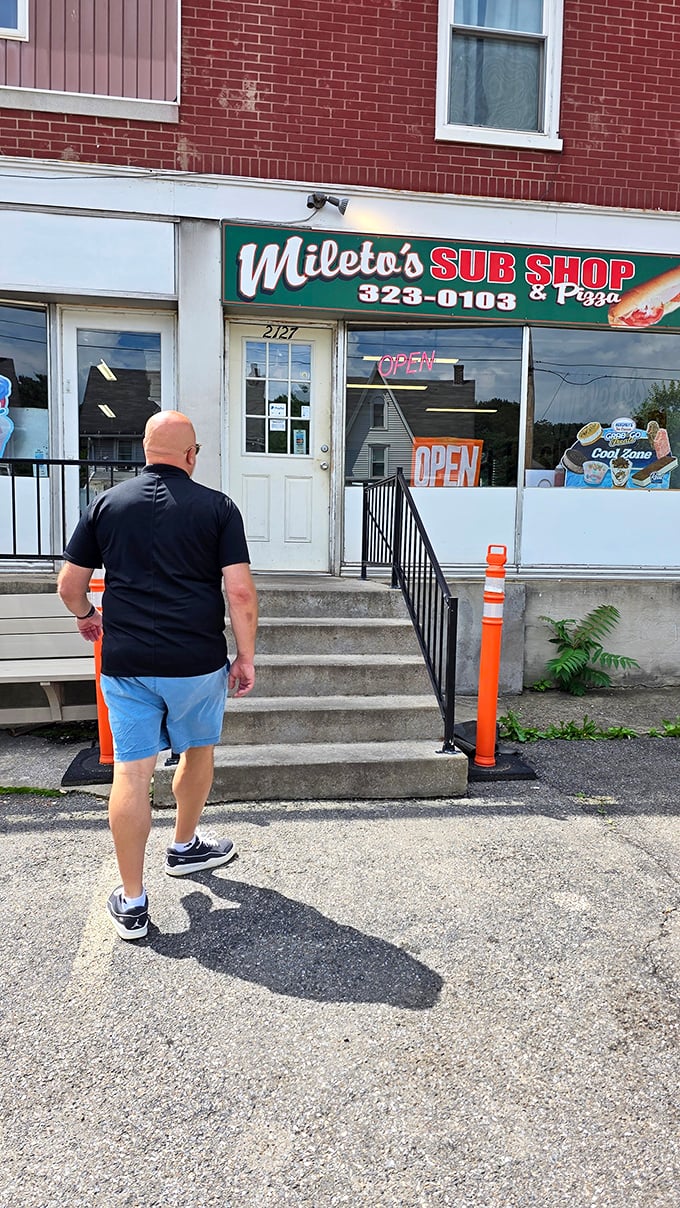 The pilgrimage begins here. These steps have carried thousands of hungry souls toward cheesesteak enlightenment over the decades.