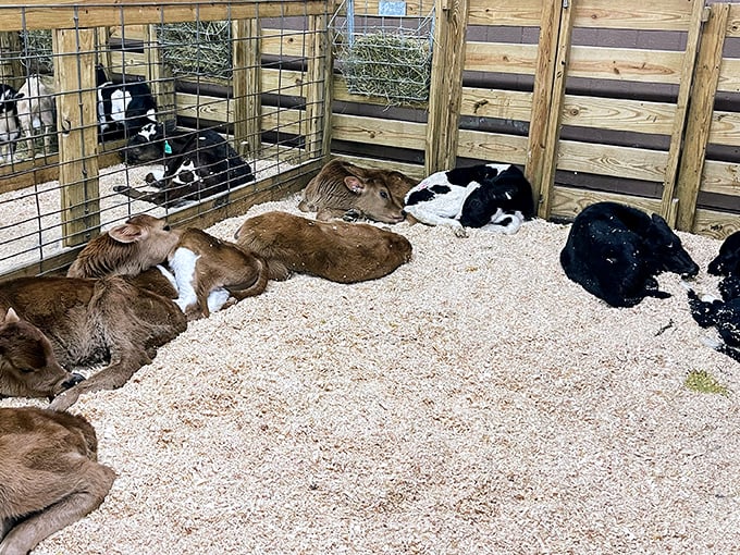 Even the livestock gets in on the action. These adorable calves remind visitors of Rogers' deep connection to Ohio's agricultural roots.