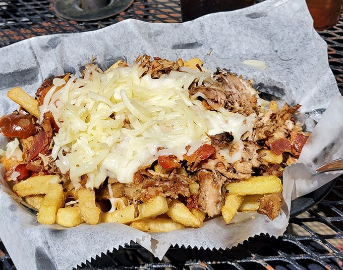 Loaded fries that make you question why you ever ate them plain. A mountain of toppings that turns a side dish into the main event.