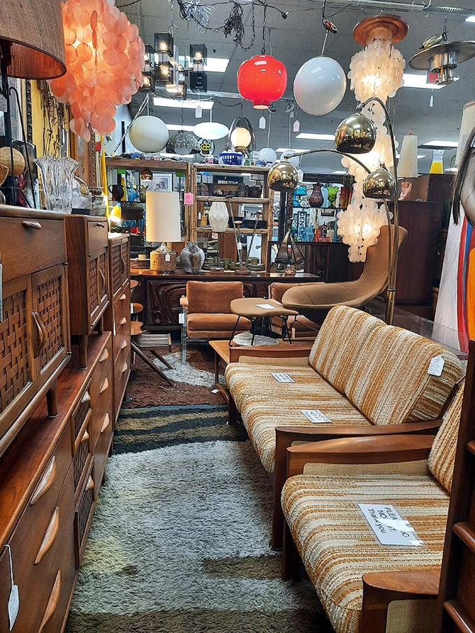 Mid-century modern furniture heaven! These pieces don't just furnish a room—they transport it to an era when design had personality and purpose.