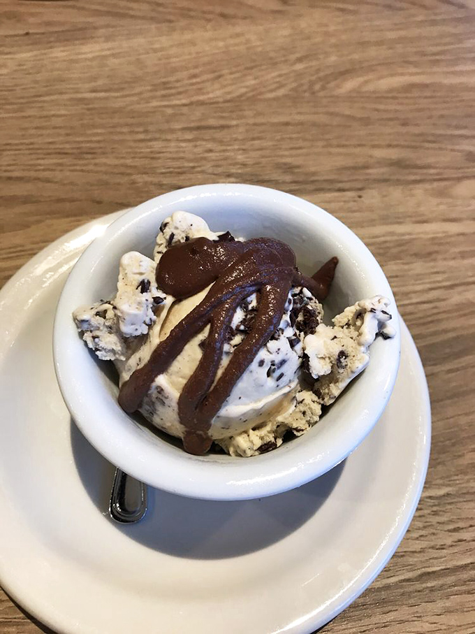 Ice cream that looks innocent enough but probably contains enough happiness to power a small city.