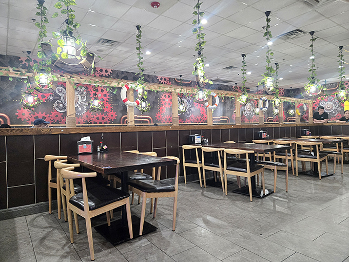 Modern Asian-inspired decor creates an atmosphere that's both sophisticated and welcoming for every dining adventure.