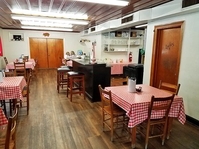 The interior whispers stories of decades of diners who came hungry and left with memories alongside their satisfied appetites.