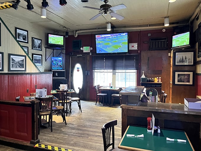 Multiple TVs ensure you'll never miss a play, while the historic photos remind you that some things in Baltimore—like good food—never change.