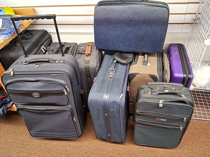 These suitcases have stories to tell – where they've been is a mystery, but where they're going next is entirely up to you.