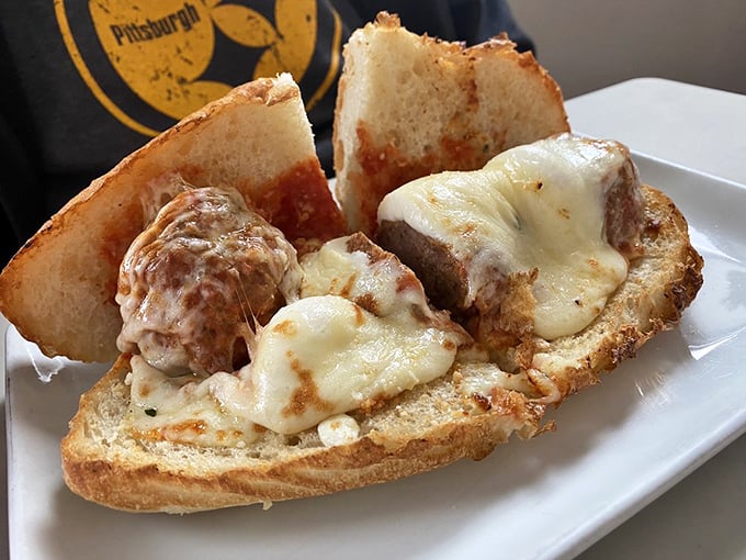 This meatball panini isn't just a sandwich—it's a warm hug between bread, with melted cheese acting as the perfect mediator.