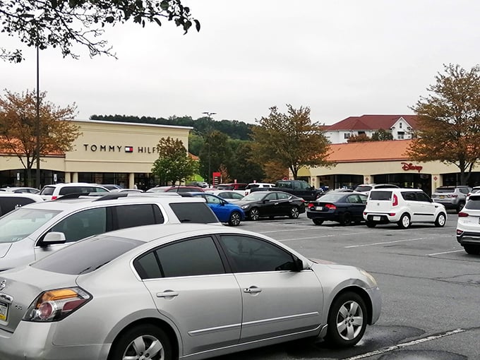 The parking lot tells the true story—Pennsylvania shoppers know where to find the good stuff. Tommy Hilfiger and Disney draw the crowds.