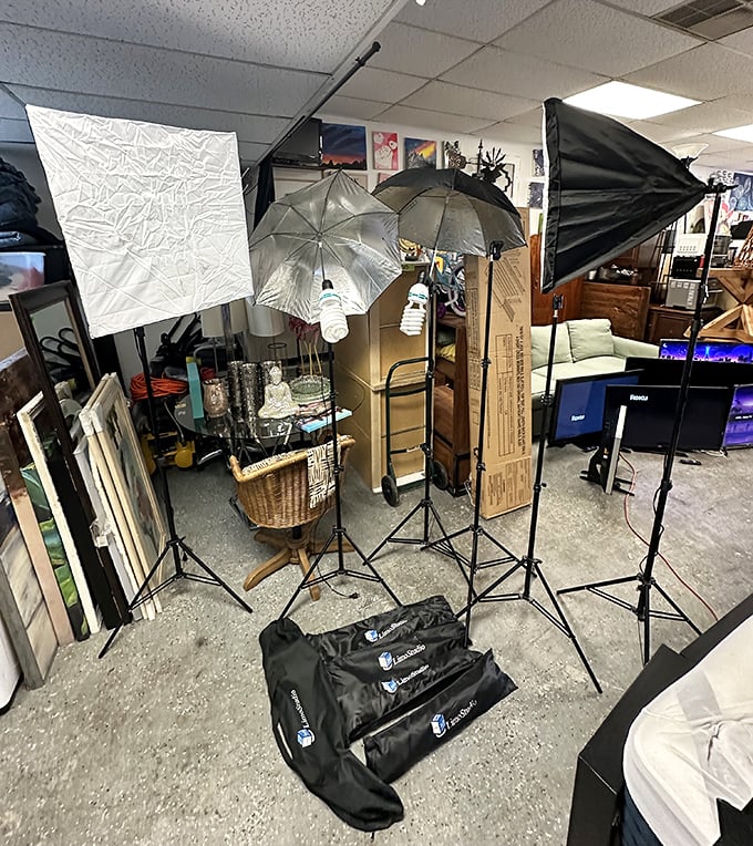 Photography equipment waiting for its close-up – where creative tools find second lives in hands that appreciate their potential.