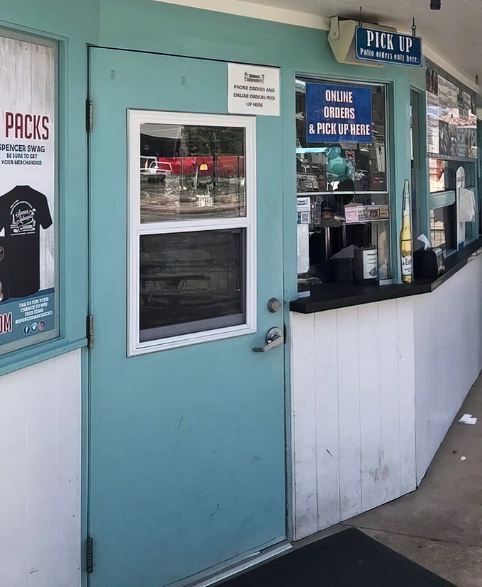 The pick-up window – where anticipation peaks as you wait for your name to be called, knowing seafood nirvana is just moments away.