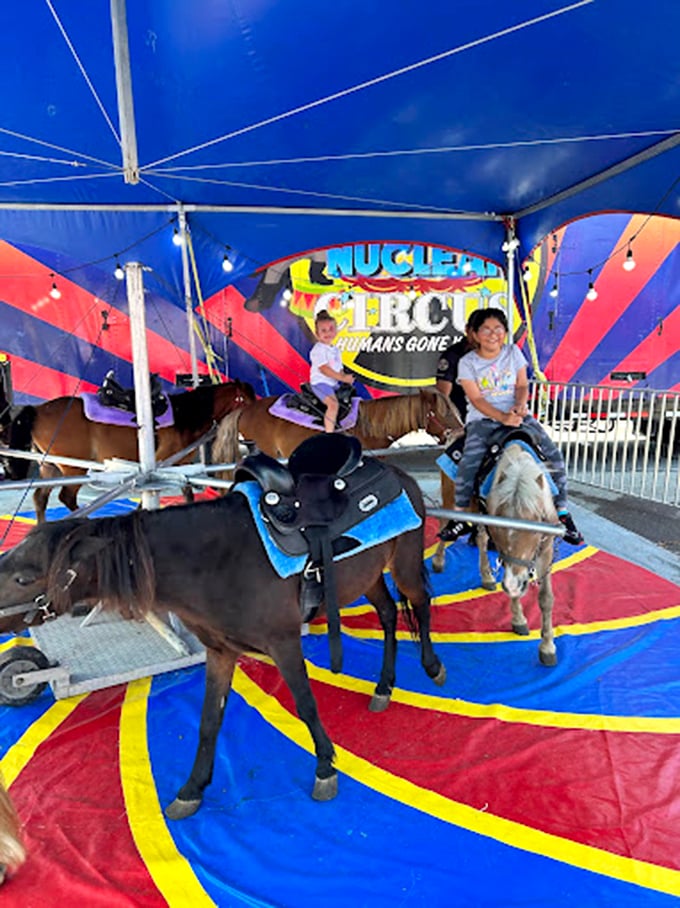 Pony rides bring unexpected joy to young shoppers, proving that Tanger understands retail therapy should start early and include actual therapy animals.