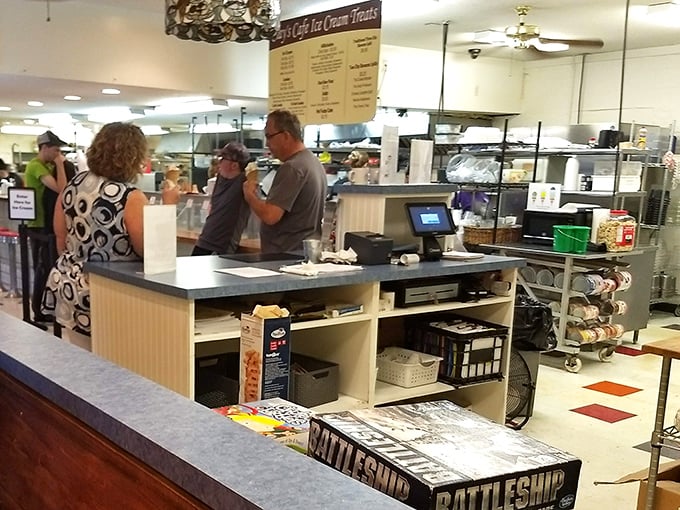 The ordering counter—where decisions are made, friendships are tested, and the phrase "I'll have what she's having" was invented. 