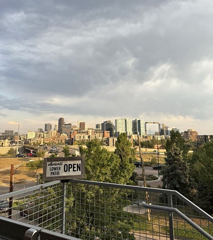 Not just a view—a panoramic love letter to Denver that makes you pause mid-bite to appreciate urban beauty from Avanti's perfect perch.