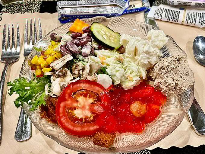 The relish tray—Wisconsin's version of a welcome mat. This colorful appetizer spread says "make yourself at home" before the main event.