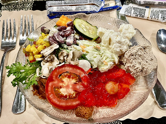 The relish tray—Wisconsin's version of a welcome mat. This colorful appetizer spread says "make yourself at home" before the main event.