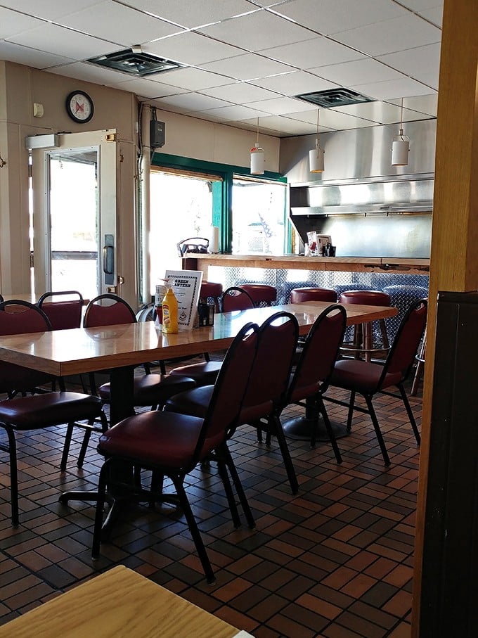 Empty tables that won't stay that way for long—the calm before the delicious storm of hungry Toledoans seeking comfort food salvation.