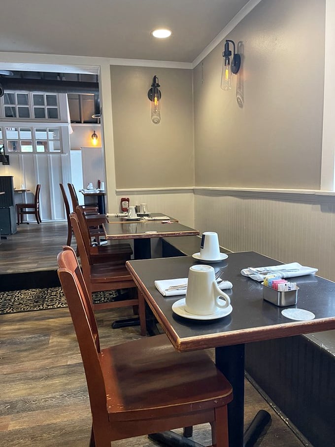 Clean lines, warm wood, and thoughtful lighting create the perfect backdrop for morning conversations that matter—or comfortable silence with coffee.