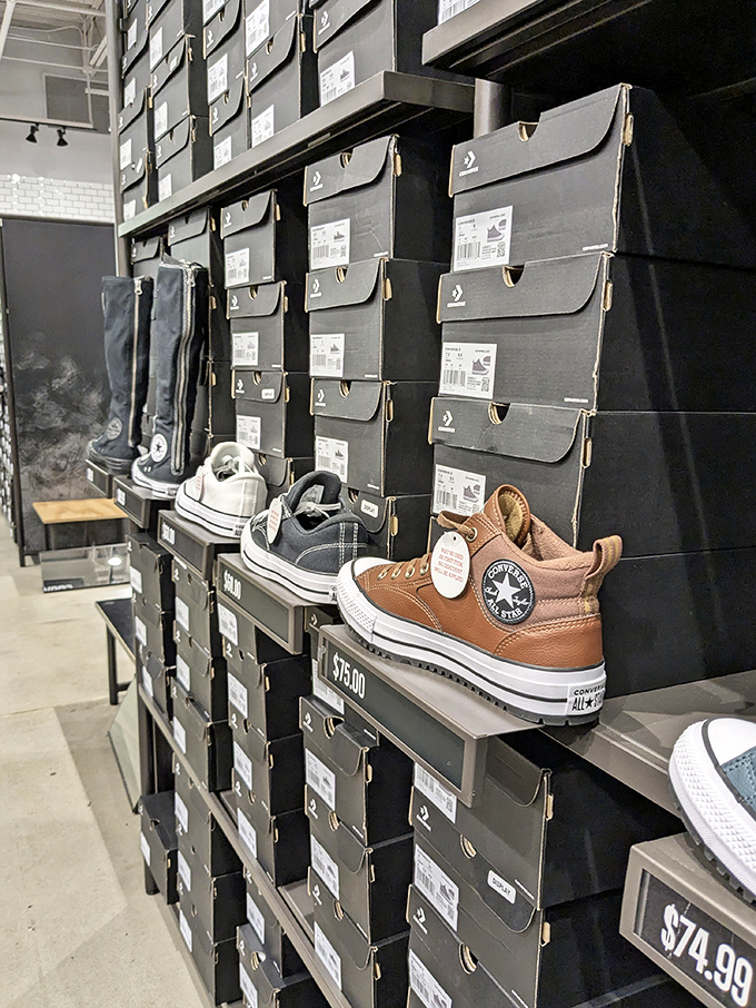 Converse heaven—where classic kicks line up like soldiers, ready to march home with you for a fraction of department store prices.