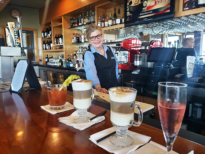 Drinks lined up like liquid jewels at the bar—from frothy coffee concoctions to blush-colored bubbles that celebrate Tuesday as much as Saturday.