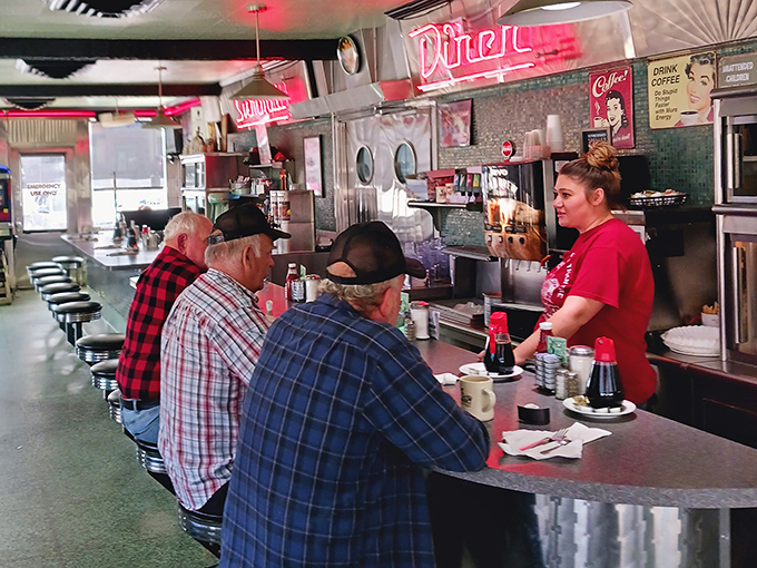 The true heart of any great diner—staff who remember how you like your eggs and keep the coffee coming while trading friendly banter with the morning regulars.