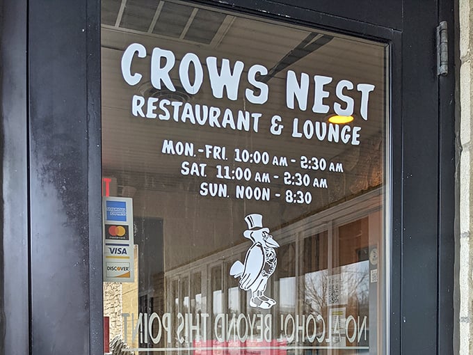 The hours posted on the door—open until 2 AM weeknights—tell you everything about this place's popularity and commitment to feeding the hungry masses.