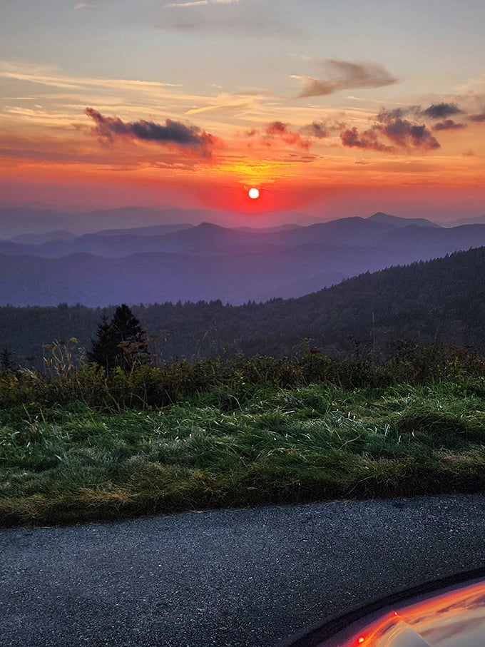 Nature's grand finale as the sun takes its final bow. This sunset doesn't just end the day—it celebrates it with a technicolor farewell.
