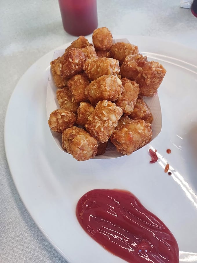 Tater tots: the childhood favorite that still brings joy to grown-ups. Crispy outside, fluffy inside, and utterly irresistible.