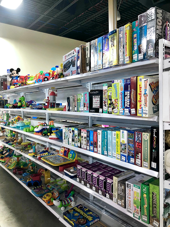 Board games and toys create a nostalgic wonderland where Monopoly money might cost more than the actual game.