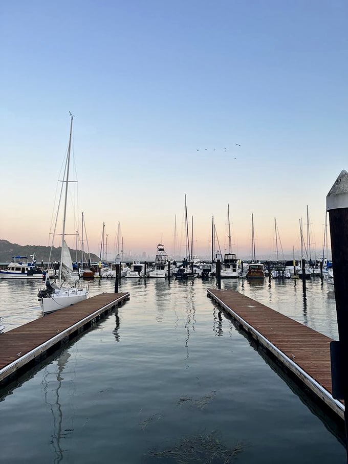 The marina view at dusk isn't just pretty—it's the kind of scene that makes you reconsider your life choices and housing budget.
