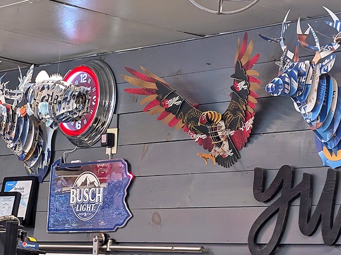 Wall décor that celebrates Pennsylvania's hunting heritage. These aren't just decorations; they're conversation starters for the morning crowd.