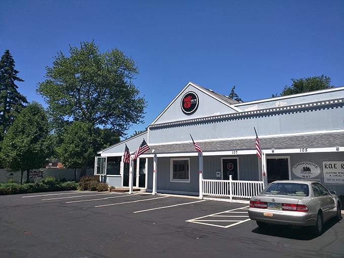 The 5th Street Pub's unassuming exterior gives no hint of the wood-fired magic happening inside. Classic Midwestern modesty at work.