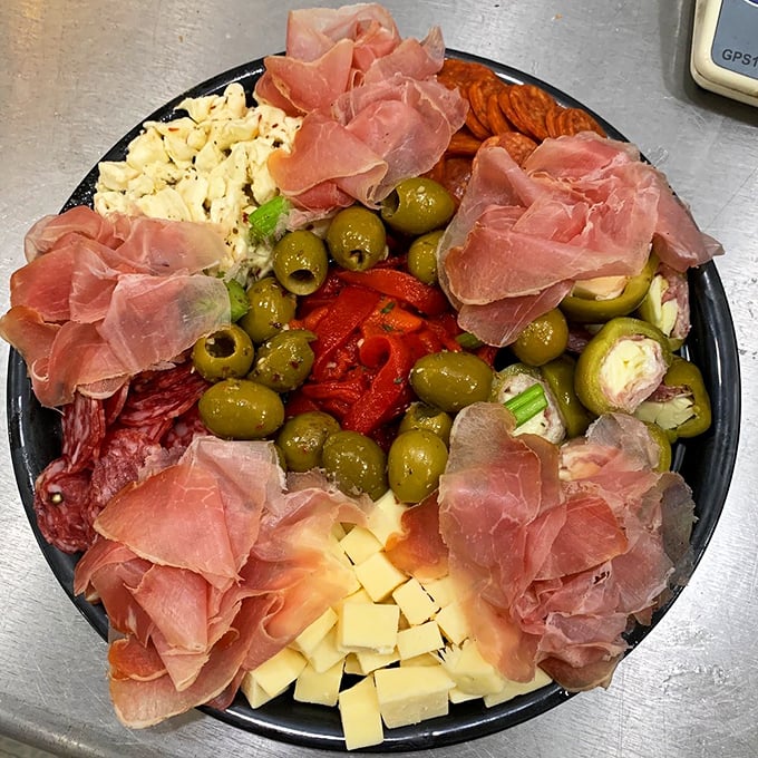 This antipasto platter is what Italian food dreams are made of—a colorful canvas of meats, cheeses, and olives.