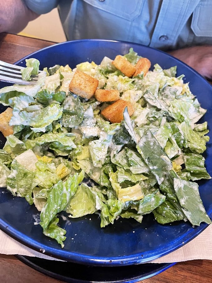 A Caesar salad that Julius himself would approve of. Those croutons aren't just bread—they're little flavor bombs.